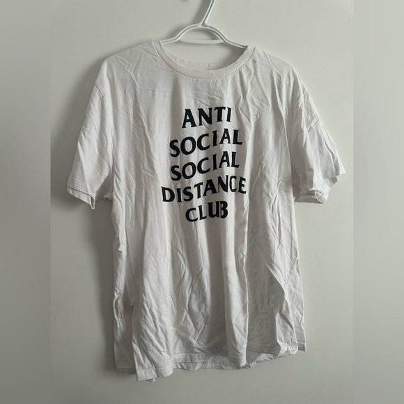 Shirts | White Shirt Anti Social Social Distance Club | Poshmark